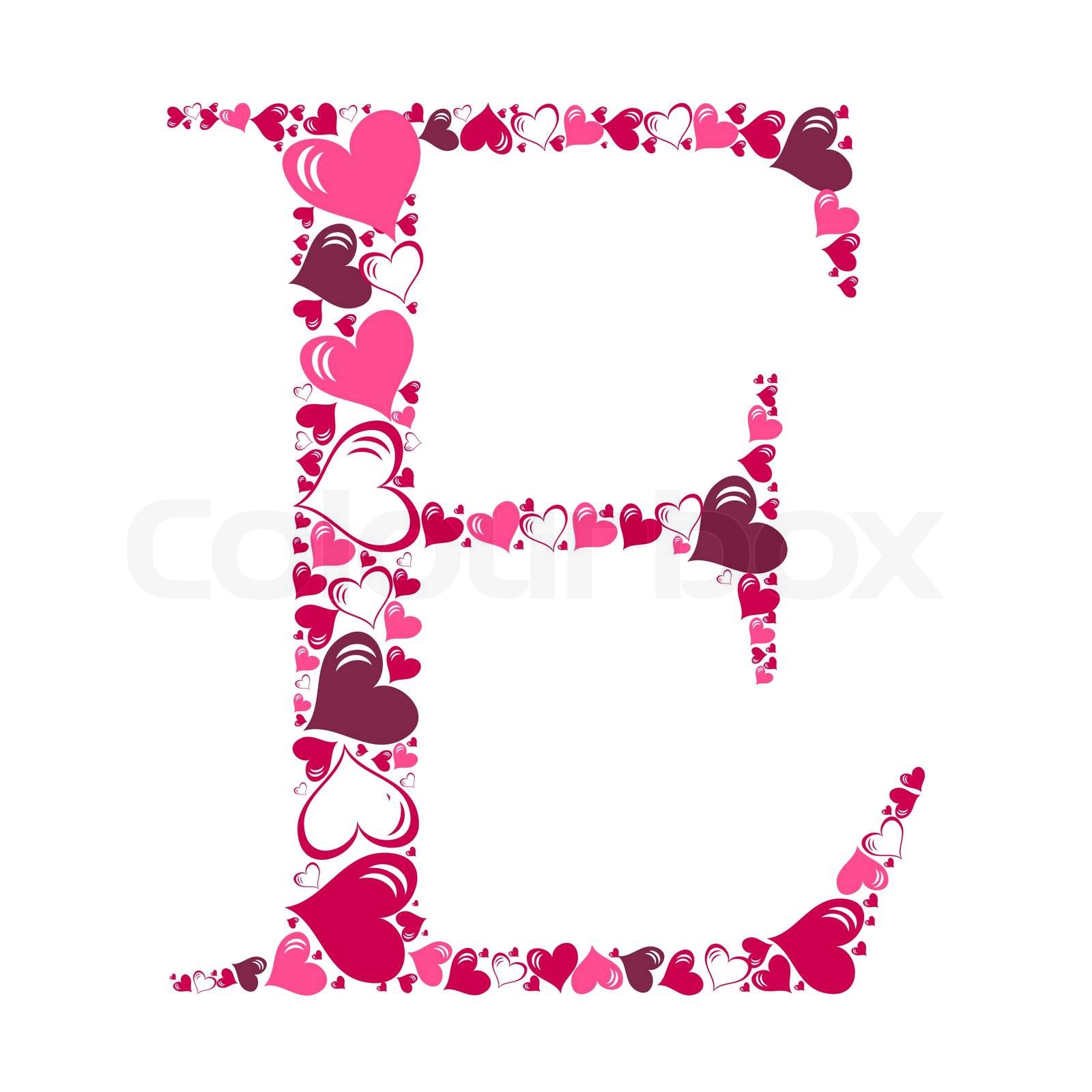 Alphabet of hearts vector illustration | Stock vector | Colourbox