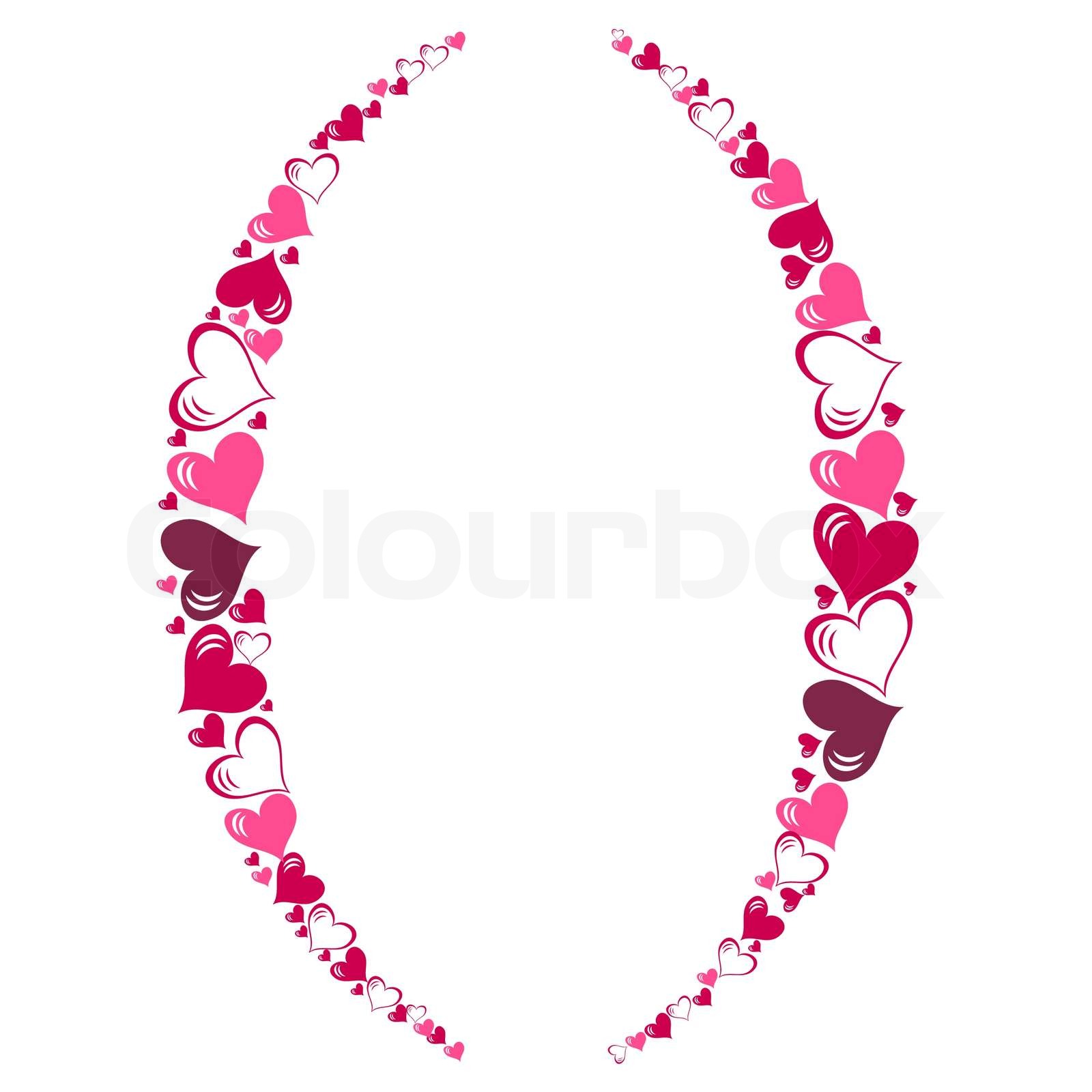 Alphabet of hearts vector illustration | Stock vector | Colourbox