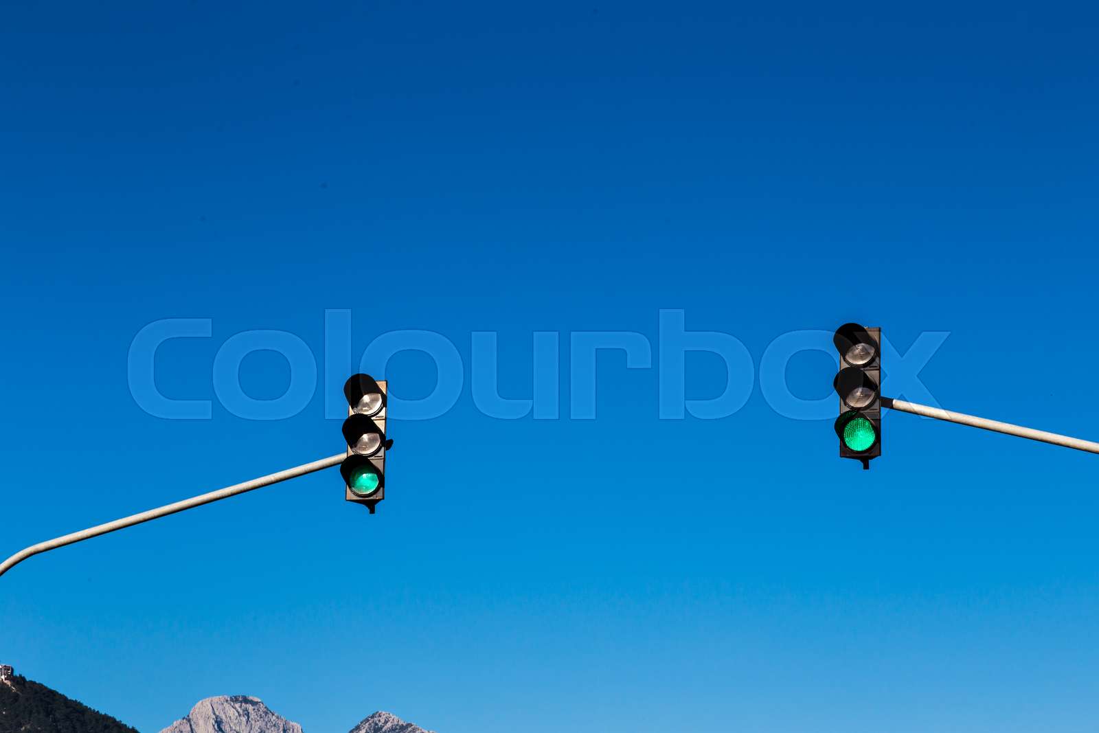 two traffic lights | Stock image | Colourbox