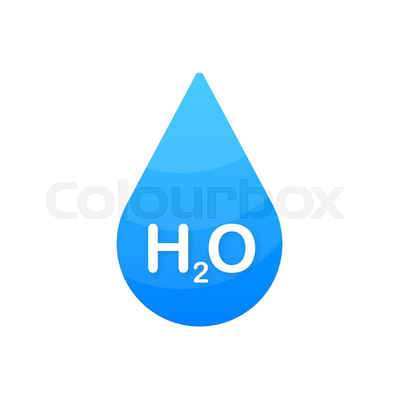 Water molecule. Structure of the water molecule H2O. Vector stock ...