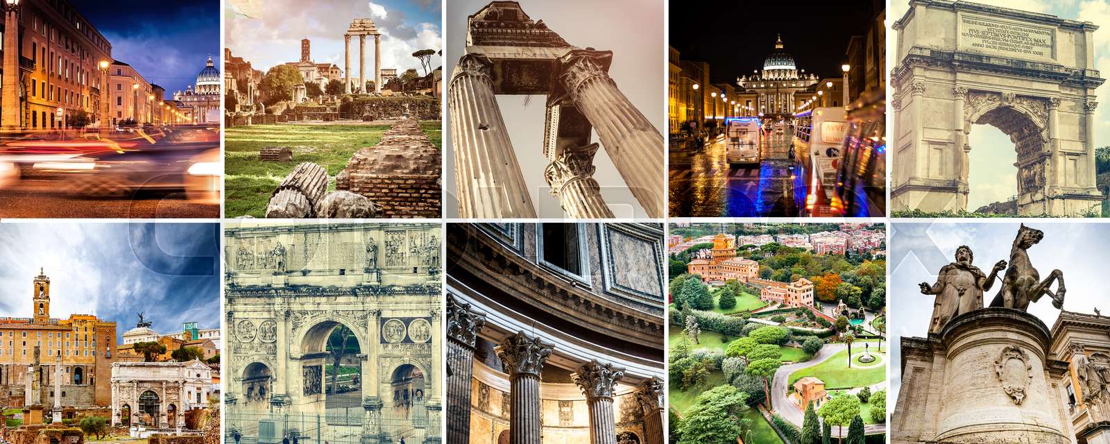 Collage of sights of Rome | Stock image | Colourbox