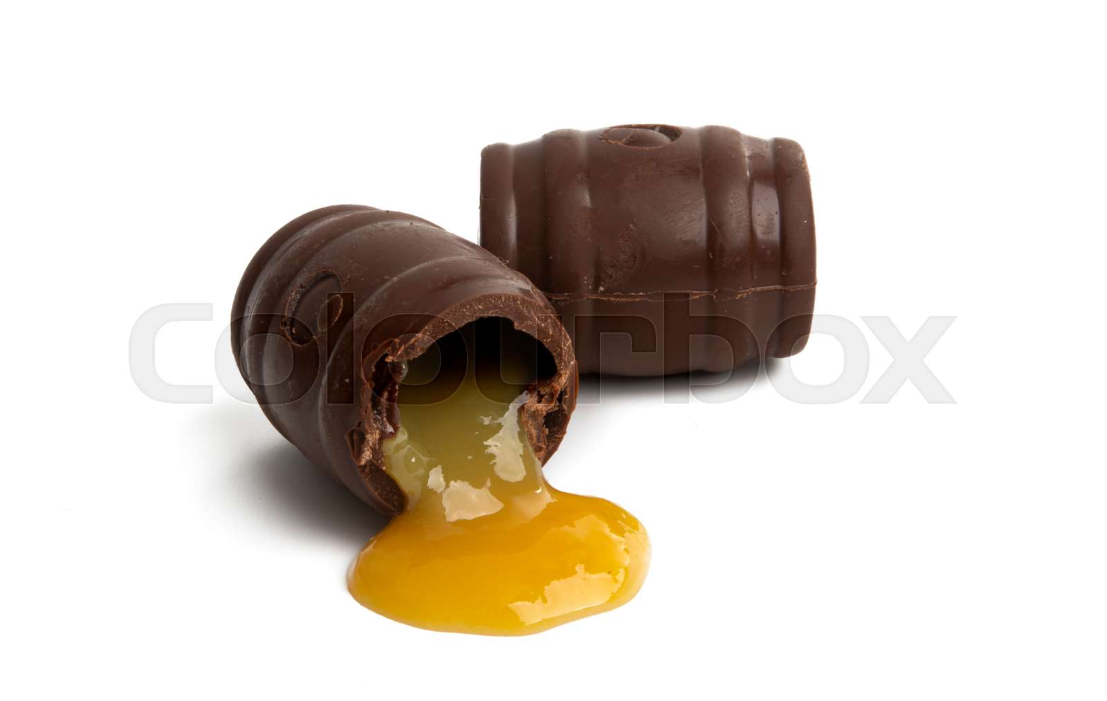 chocolate barrels with liquor | Stock image | Colourbox