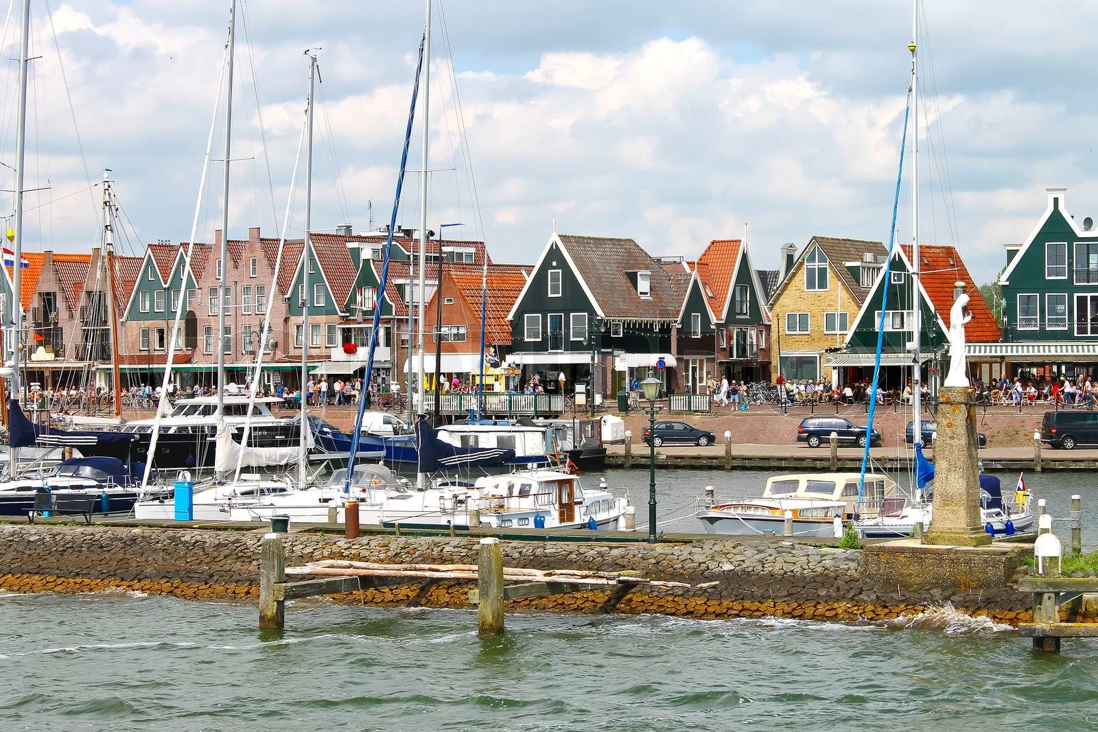 Ships in the port of Volendam Netherlands | Stock image | Colourbox