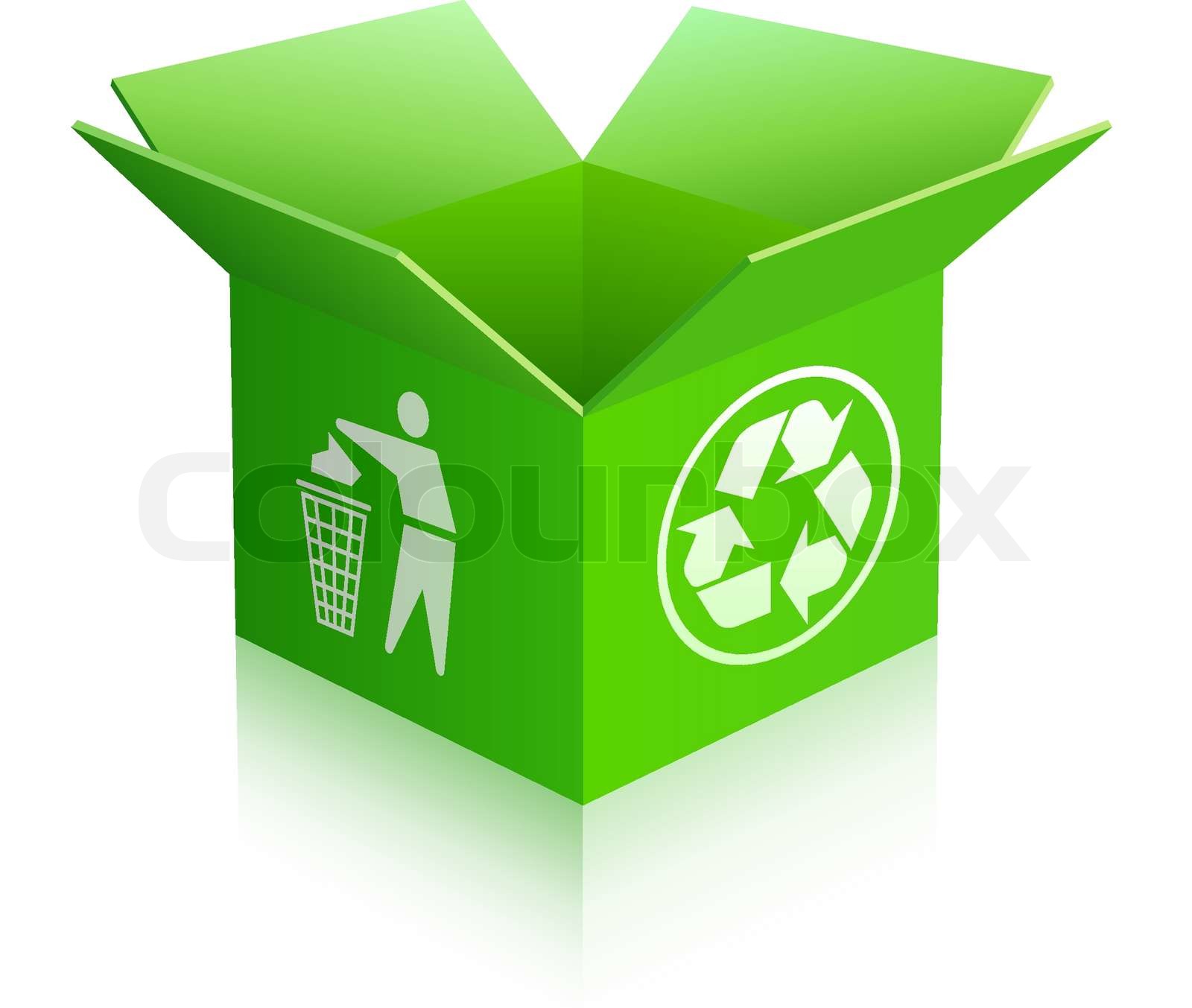 Open recycle empty box | Stock vector | Colourbox