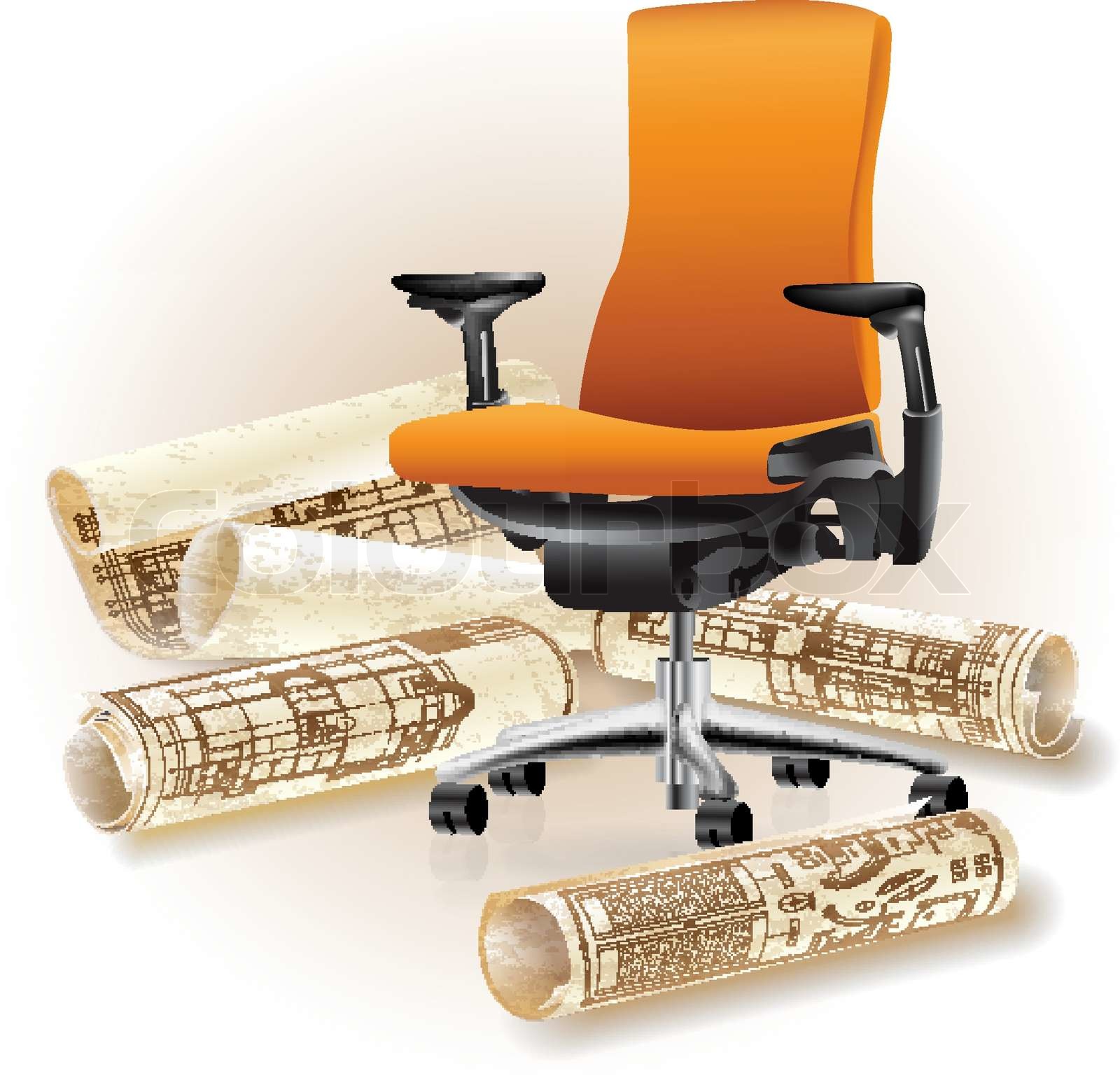 stol, arkitektonisk, tegning | Stock vektor | Colourbox