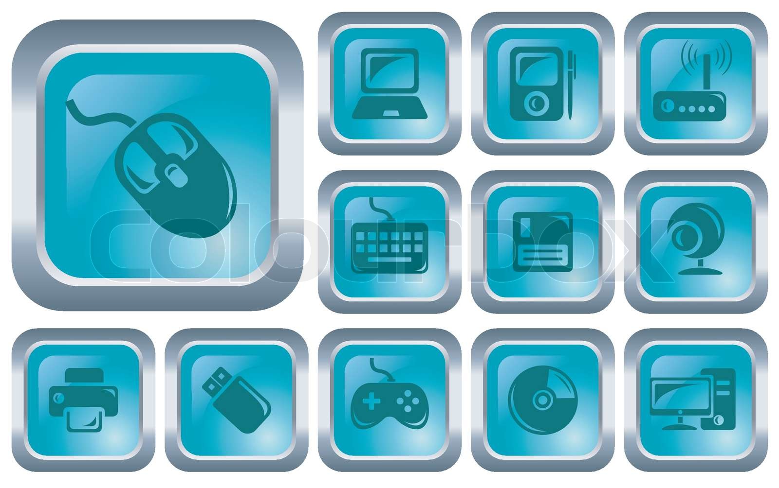 Hardware button set | Stock vector | Colourbox