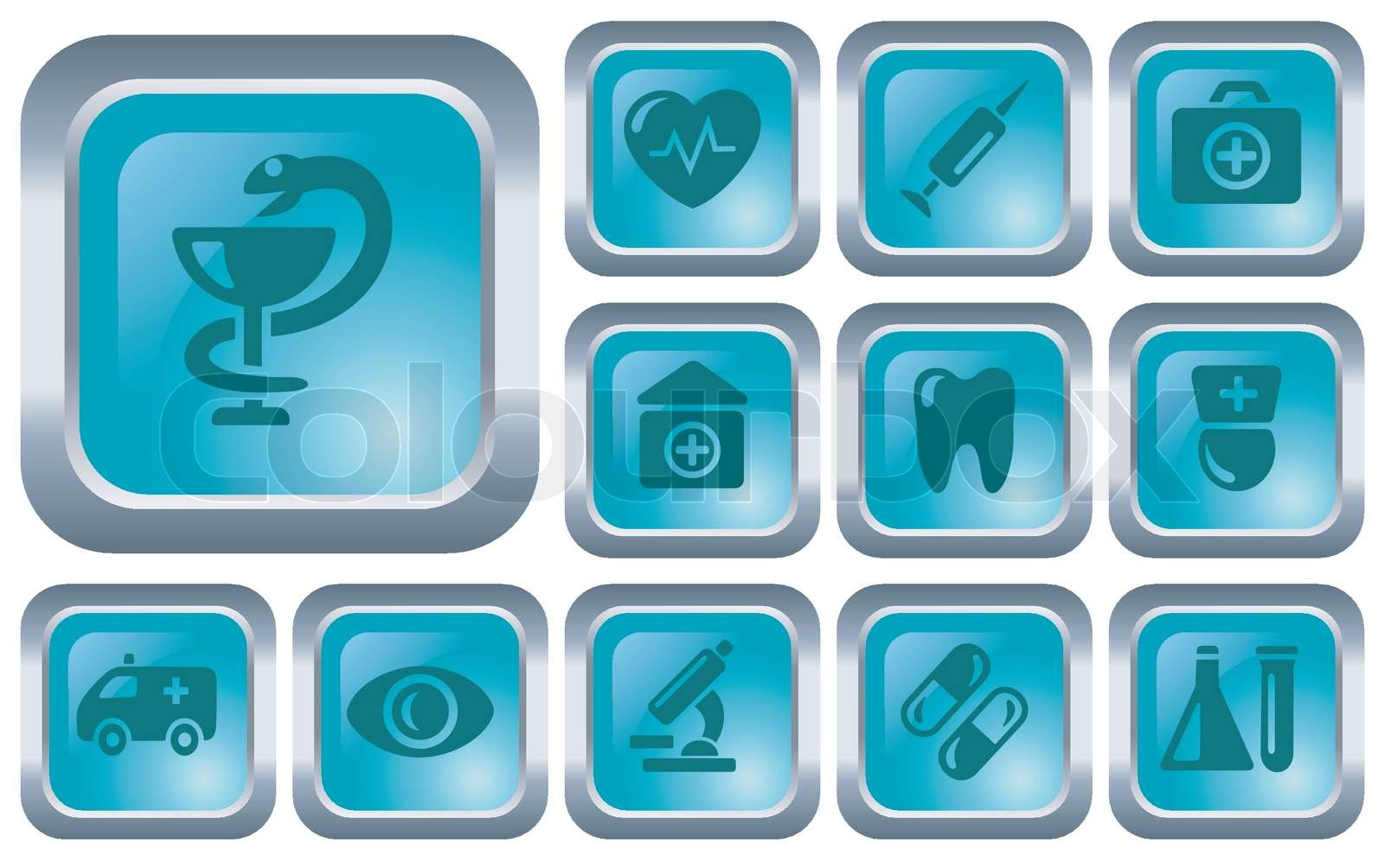 Medical button set | Stock vector | Colourbox