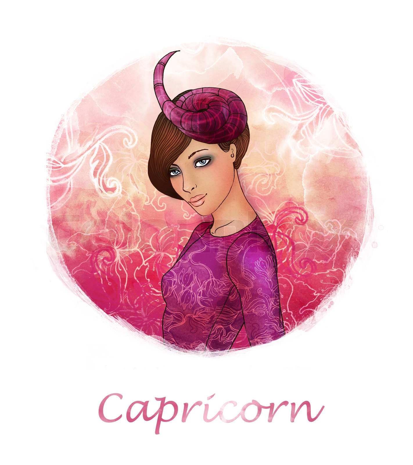 Capricorn zodiac sign as a beautiful girl | Stock image | Colourbox