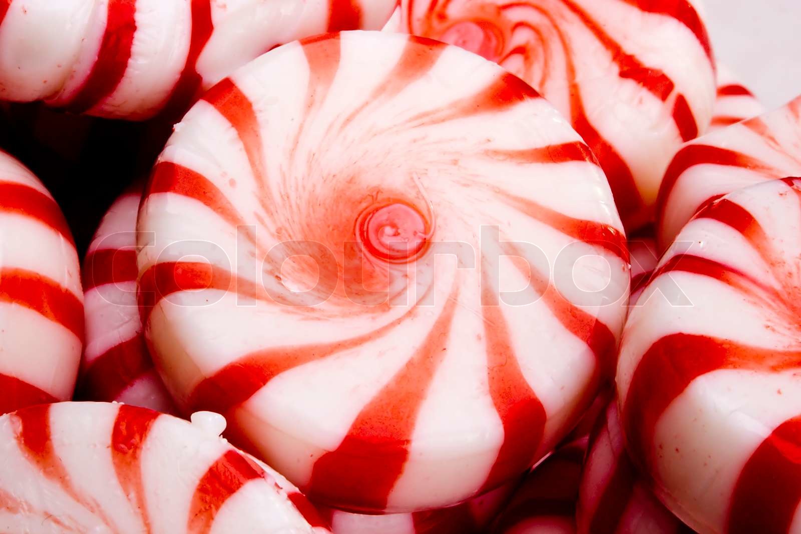 Red Striped Peppermints | Stock image | Colourbox