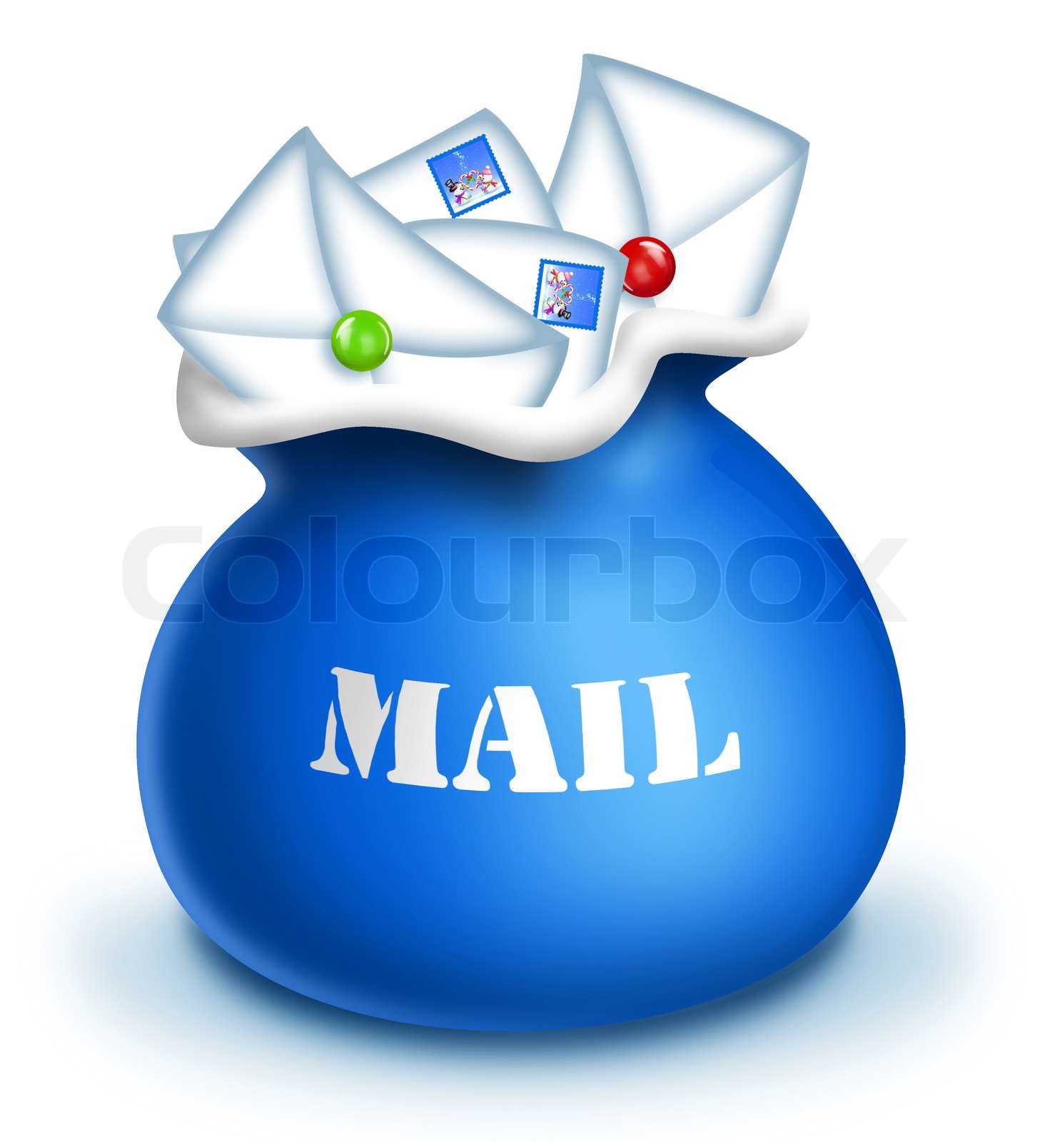 Cartoon Mail Bag with Letters | Stock image | Colourbox