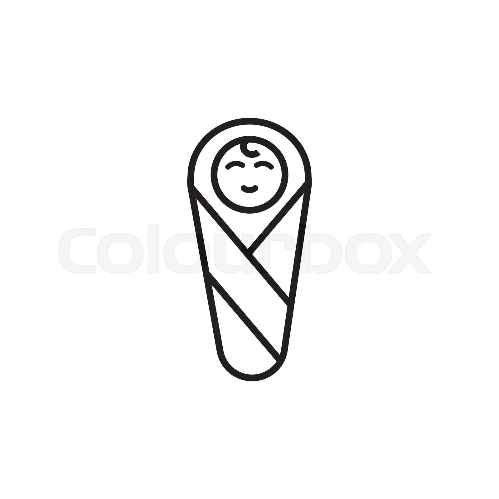 Baby born icon design template vector isolated | Stock vector | Colourbox