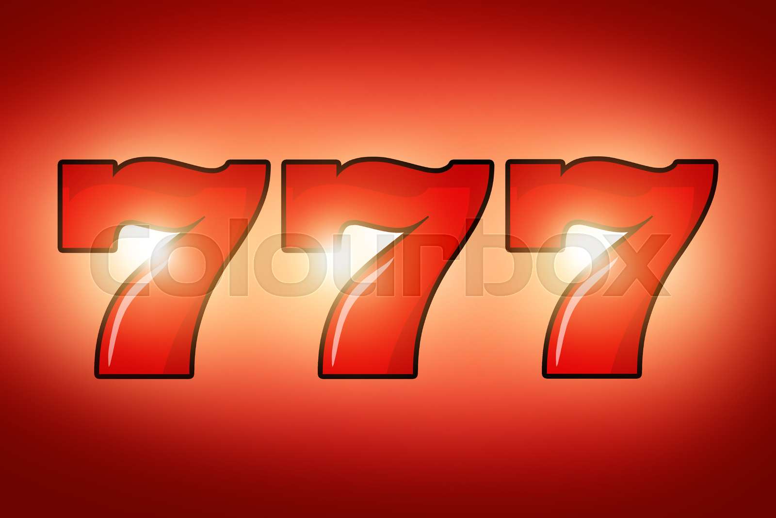 777, glücksspiel, rad | Stock Bild | Colourbox