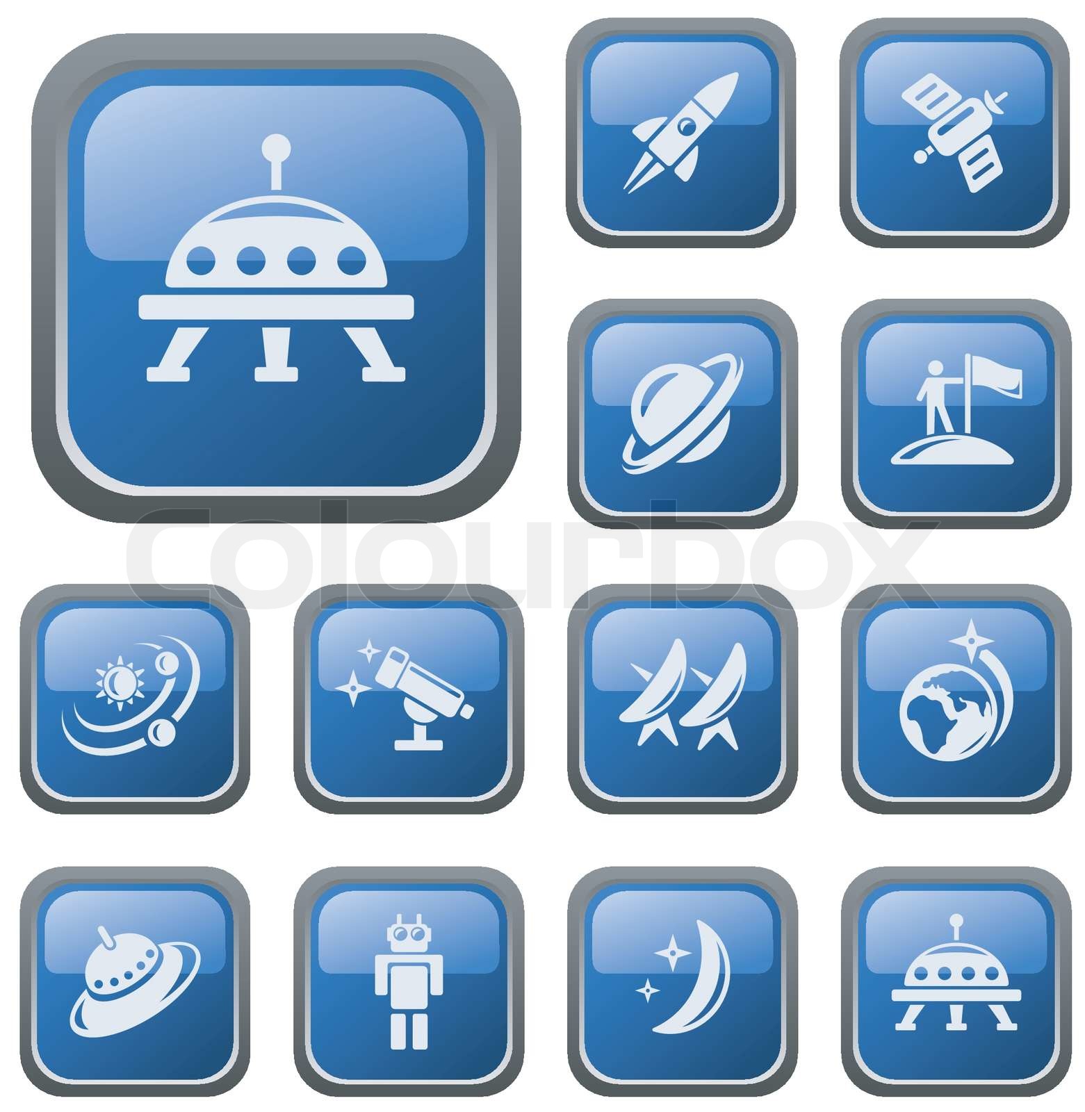 Space button set | Stock vector | Colourbox