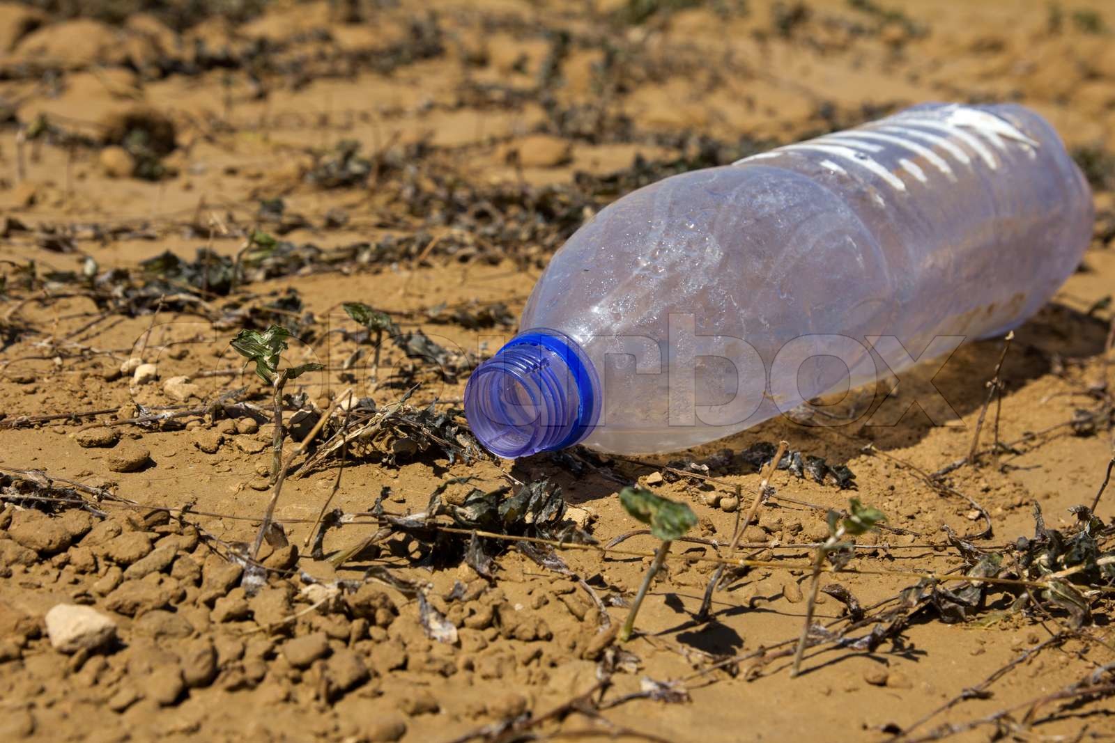 plastic bottle on the ground | Stock image | Colourbox
