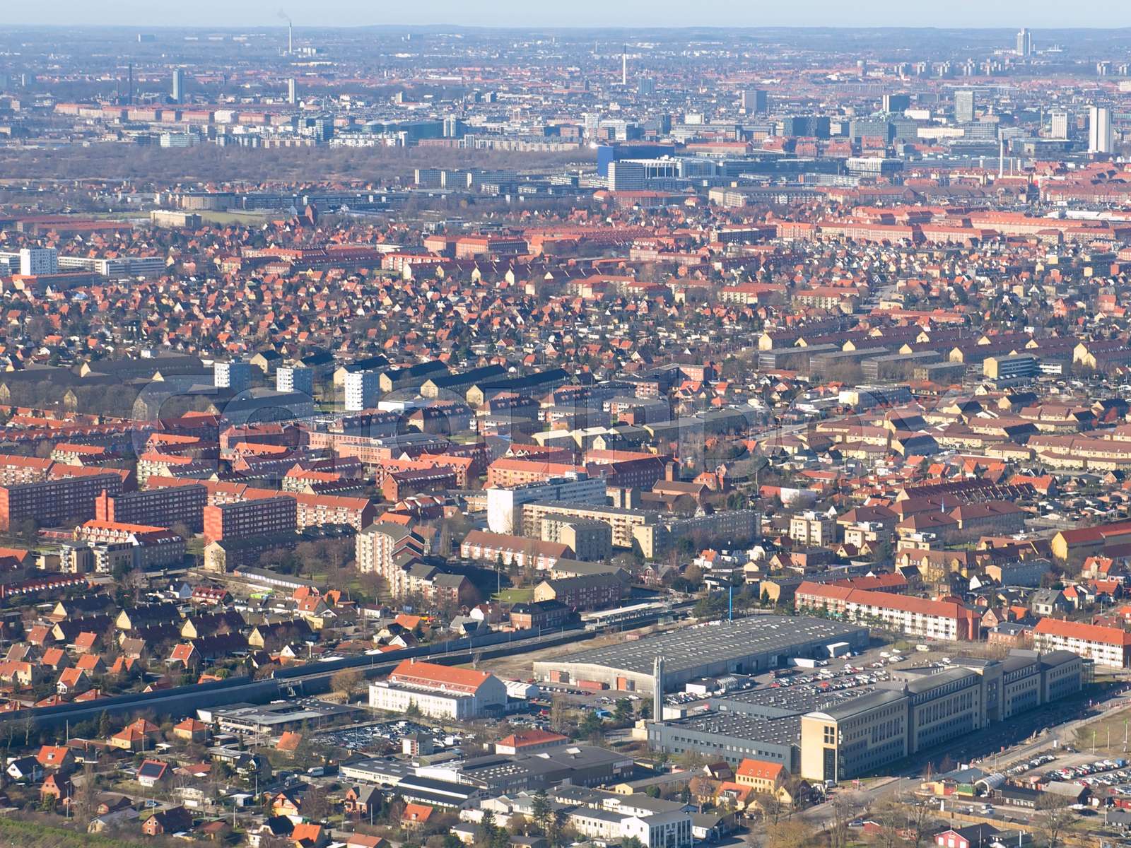 Luftfoto, Kastrup, Amager, København, By, Huse, | Stock foto | Colourbox