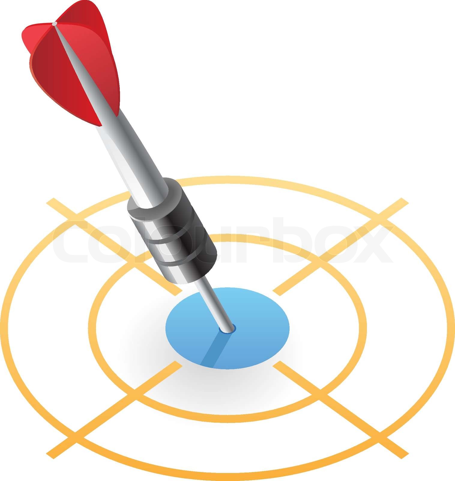 Isometric icon of dart in target | Stock vector | Colourbox