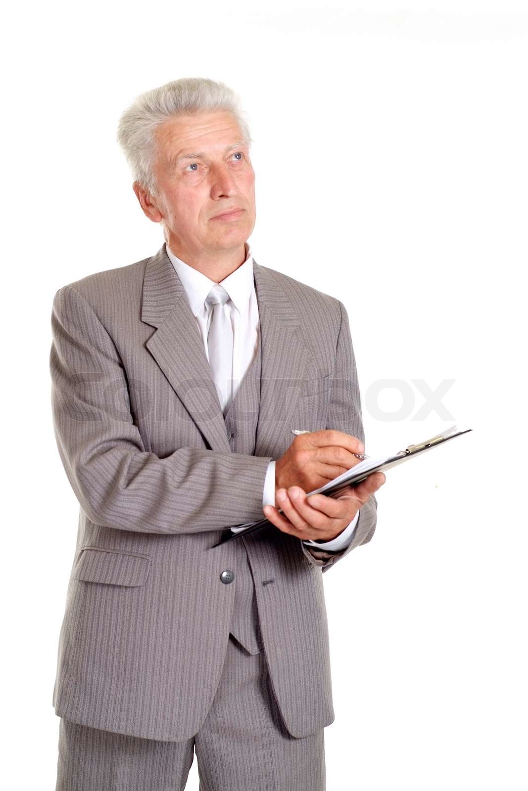 Beautiful elderly man in suit | Stock image | Colourbox