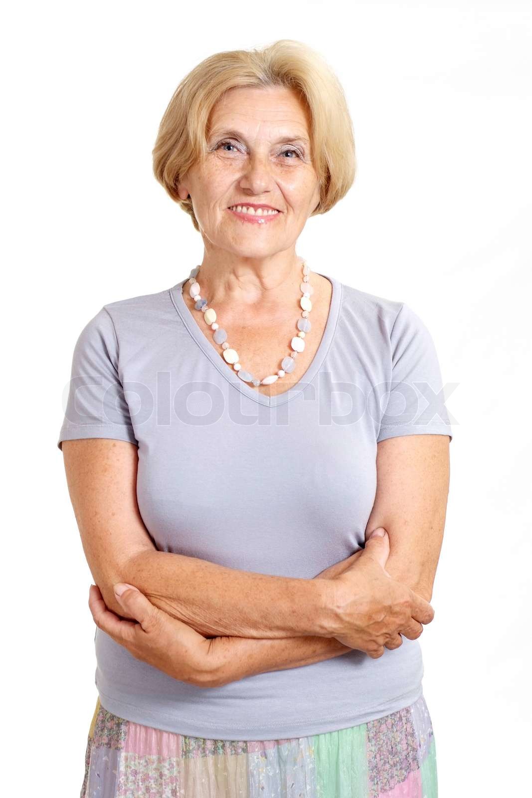 Honey old lady at home | Stock image | Colourbox