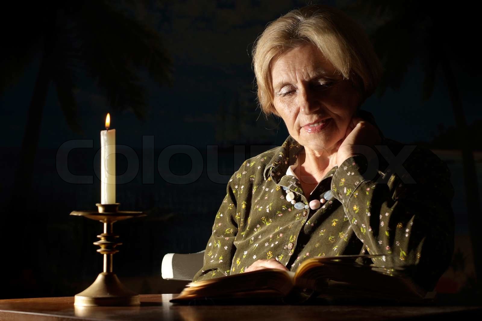 Fine old woman at home | Stock image | Colourbox