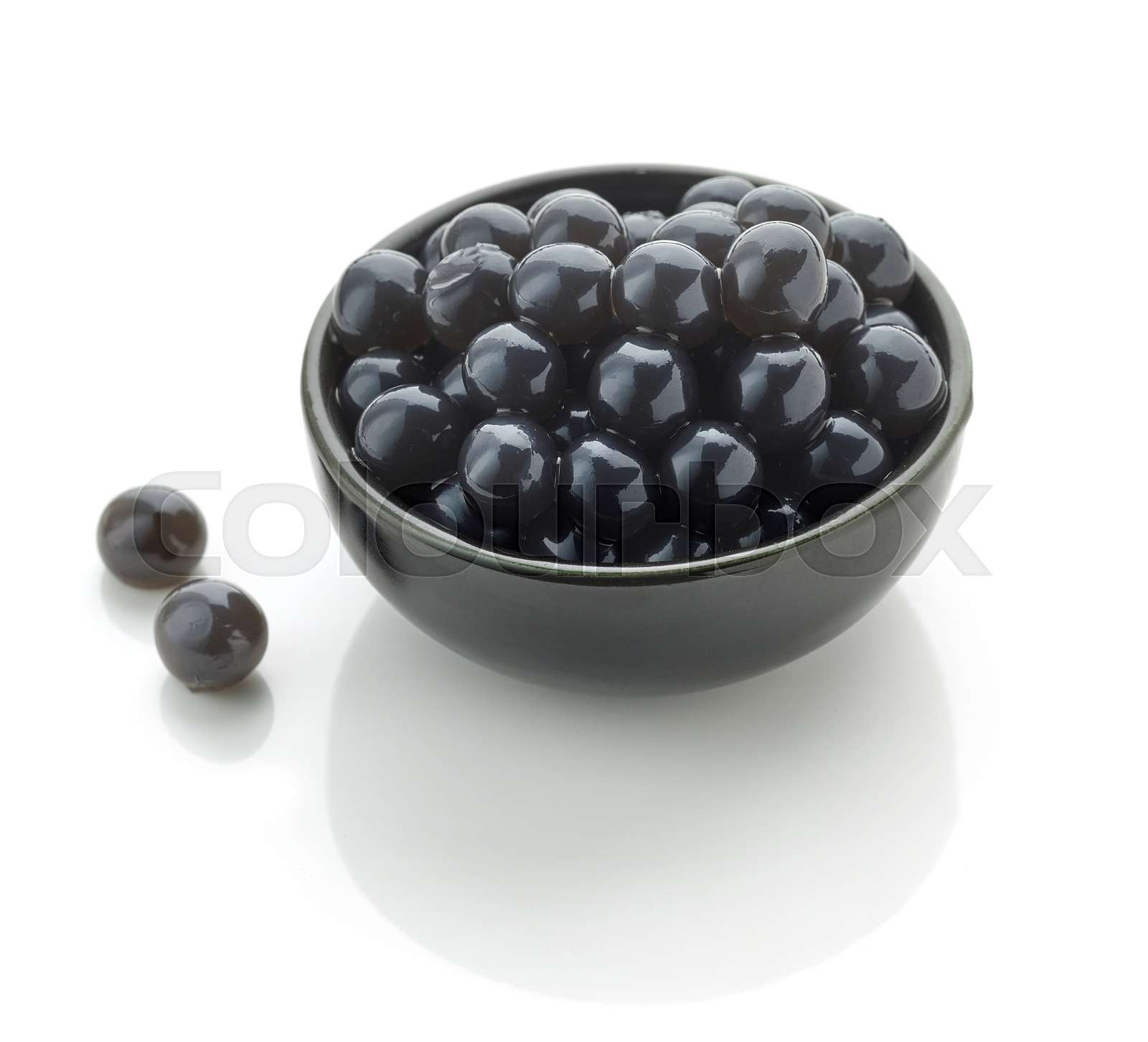 black tapioca pearls for bubble tea | Stock image | Colourbox