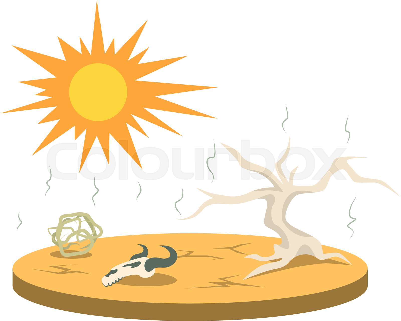 Drought cartoon vector illustration | Stock vector | Colourbox