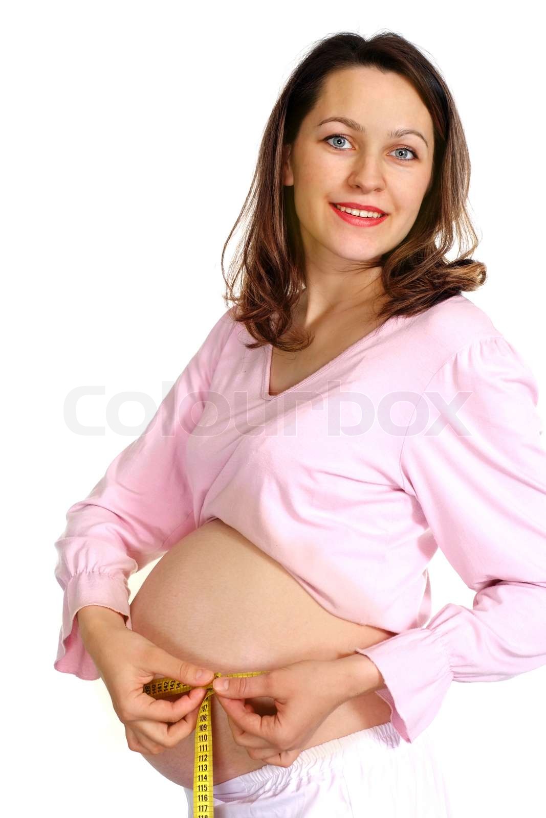 gravid, dame, stående | Stock foto | Colourbox