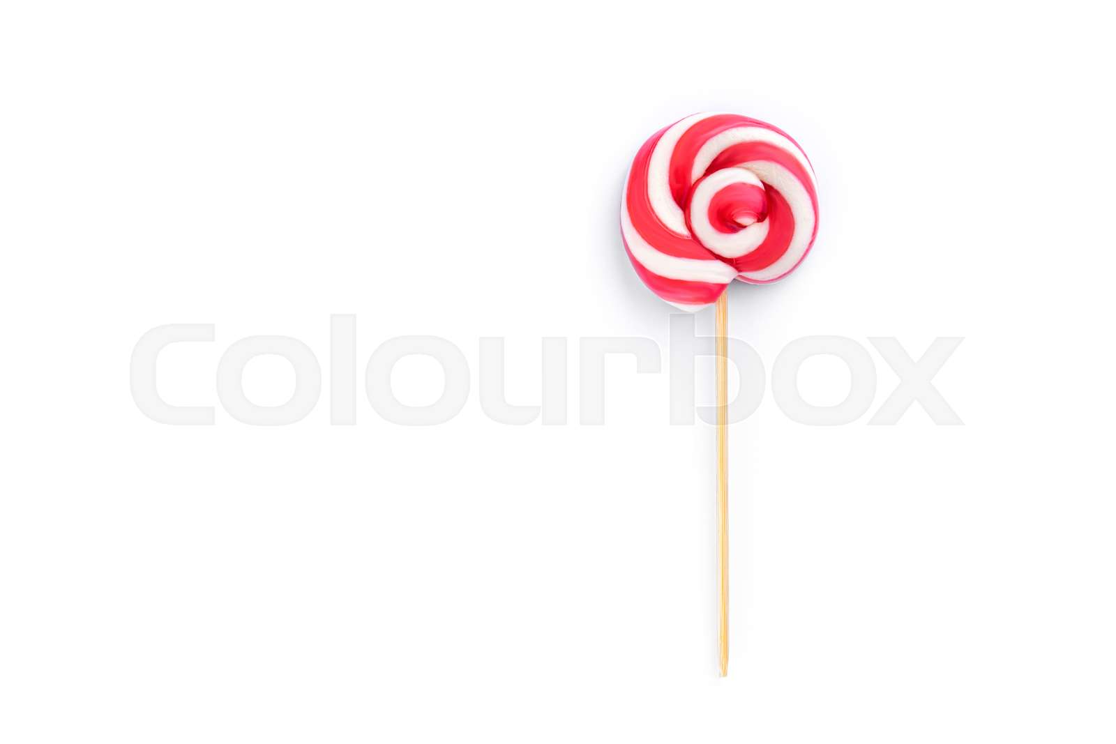 One red lolly pop isolated | Stock image | Colourbox