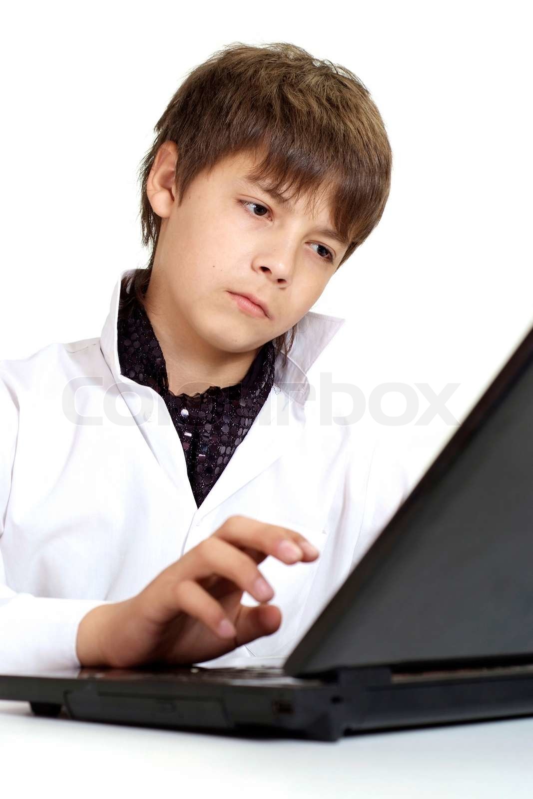 Calm boy in the room | Stock image | Colourbox