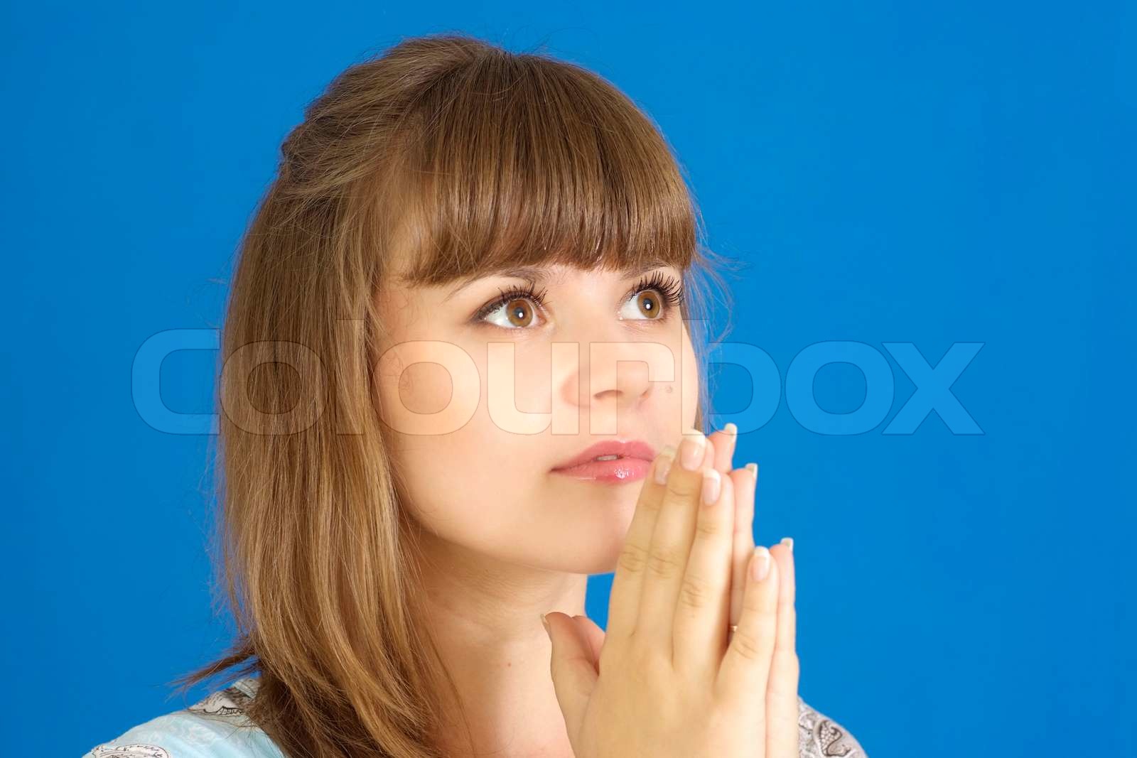 Glad emotional girl | Stock image | Colourbox