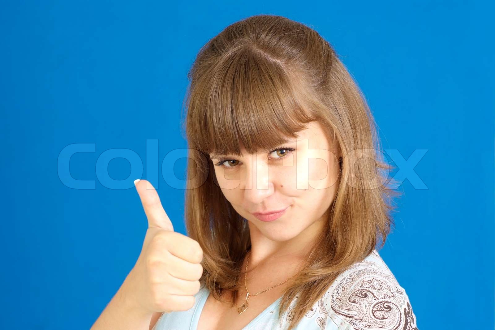 Cute emotional lady | Stock image | Colourbox