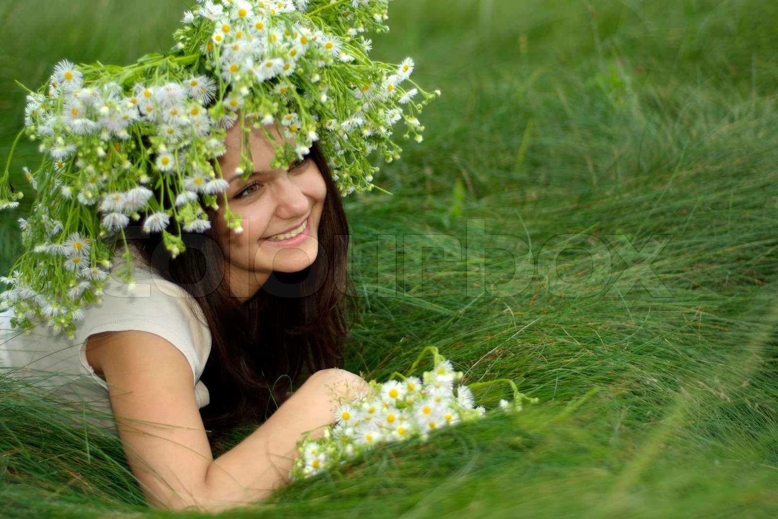 Beauteous female with a sweet expression on face | Stock image | Colourbox
