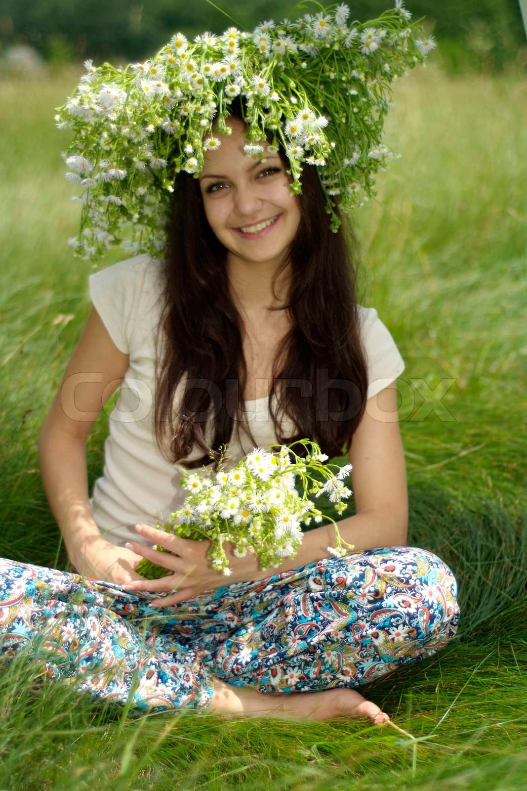 Good-looking female with a sweet expression on face | Stock image ...