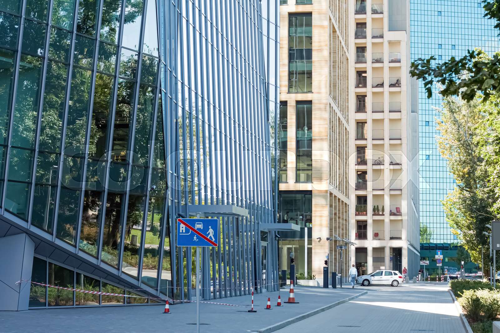 Modern corporate office buildings in the city center | Stock image ...