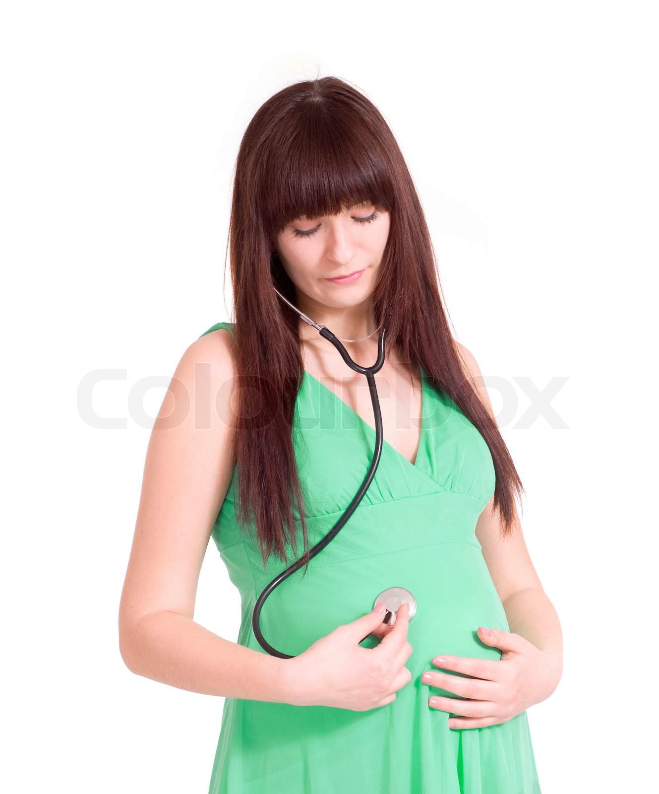 Caring girl in dress | Stock image | Colourbox