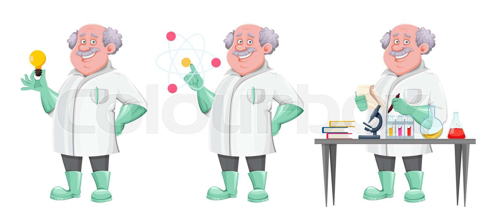 Handsome professor cartoon character | Stock vector | Colourbox