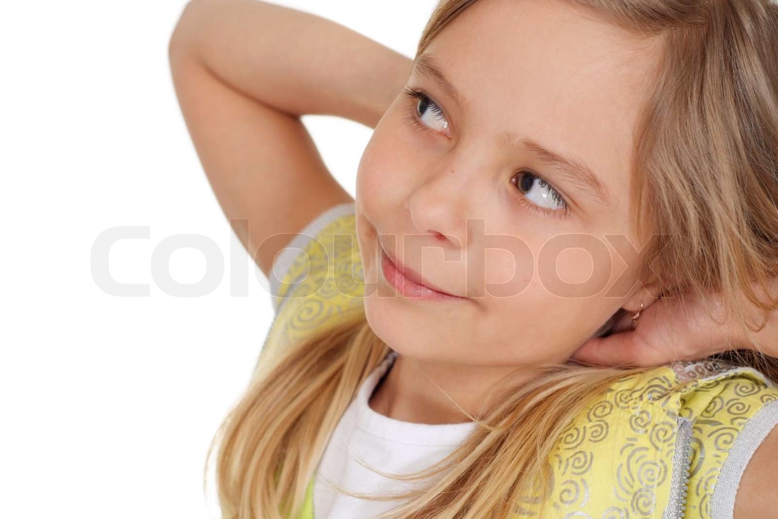 Funny girl doing something | Stock image | Colourbox