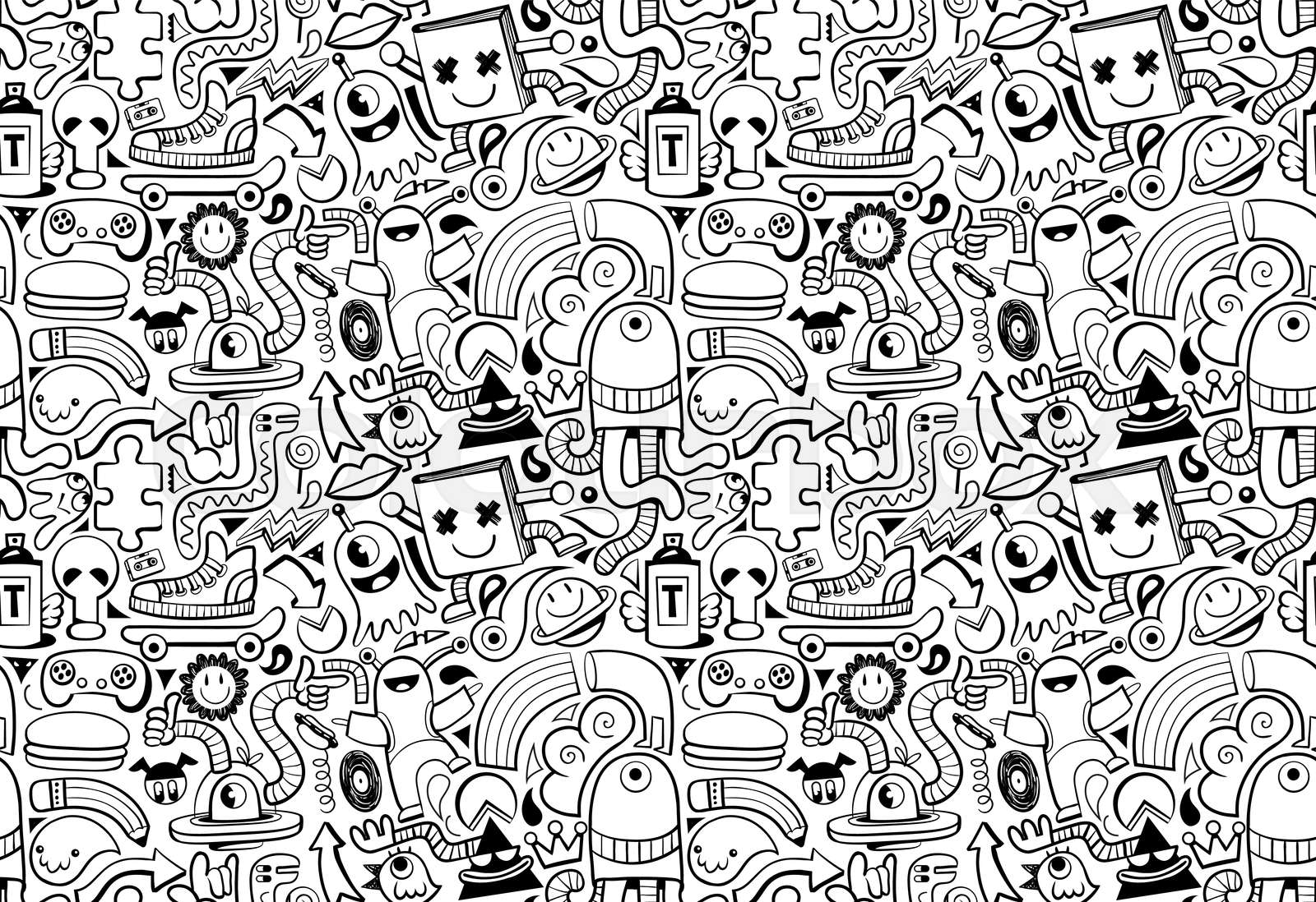 Cool modern seamless pattern | Stock vector | Colourbox