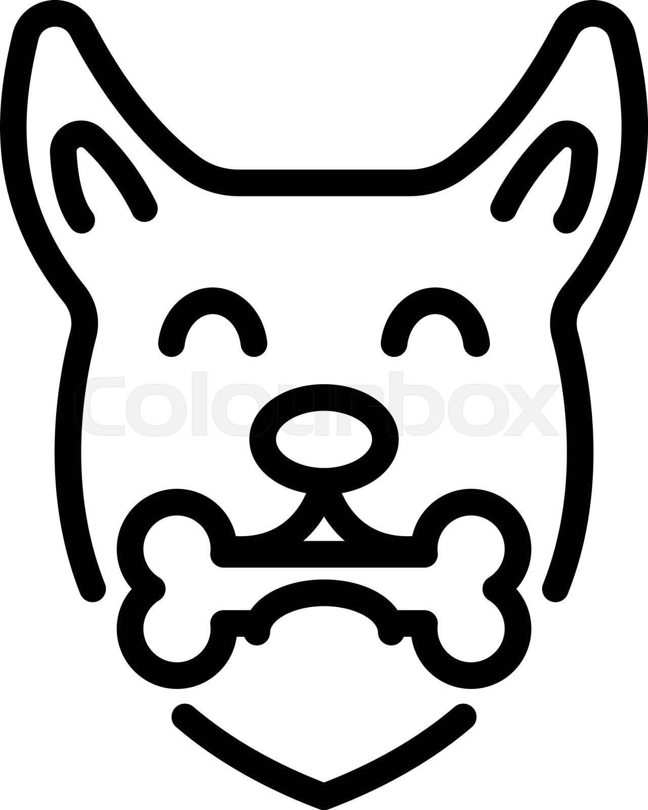 hund, knochen, icon | Stock-Vektor | Colourbox