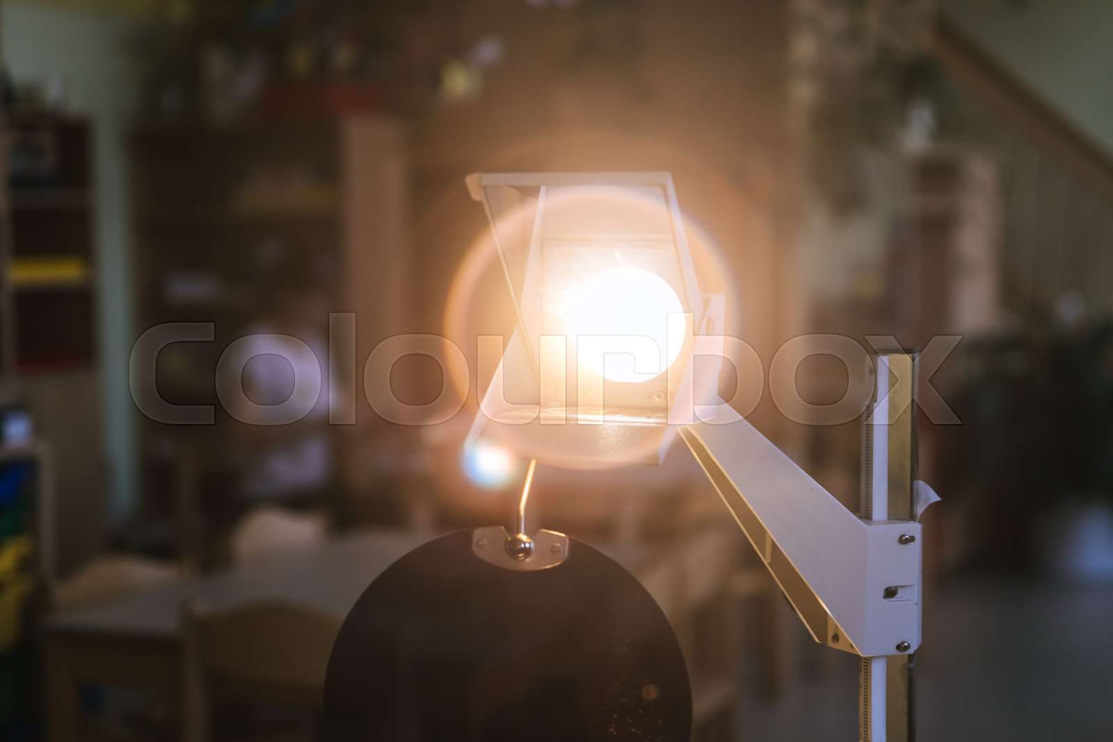 Schooling concept: Retro overhead projector in classroom, educational ...