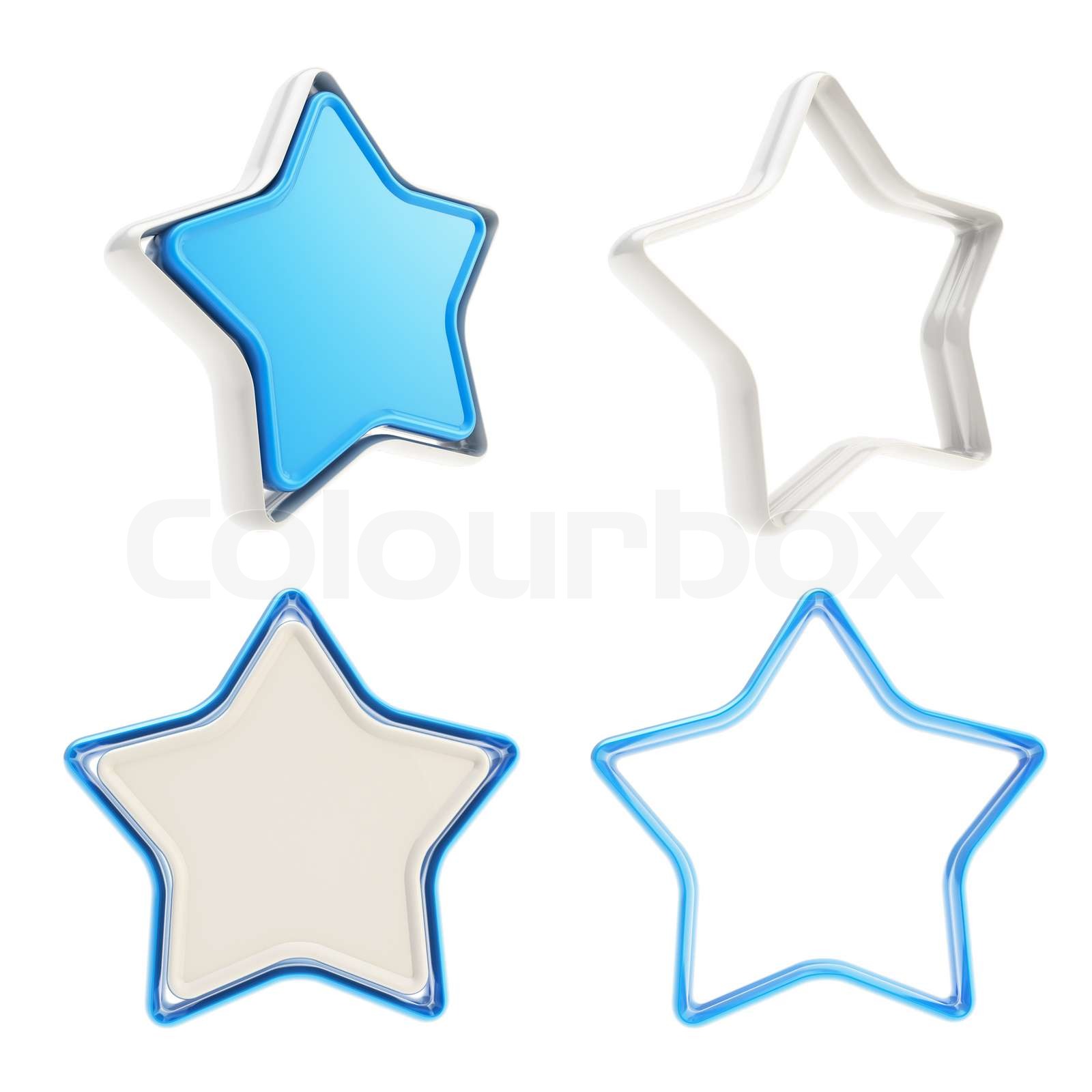 Template icon emblems for star rate voting rating | Stock image | Colourbox