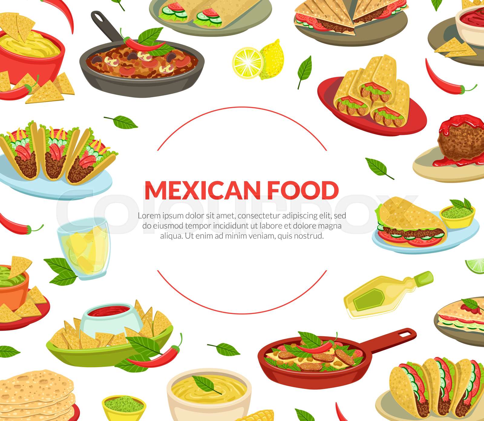Authentic Mexican Food Clip Art