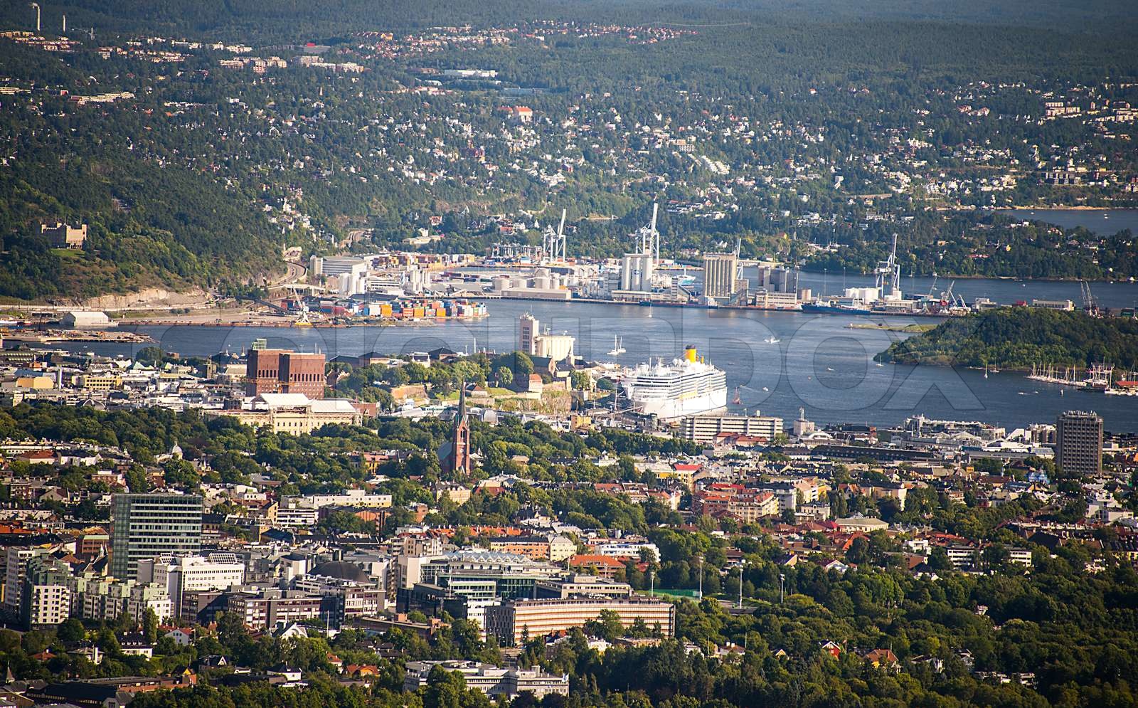Bird view of Oslo | Stock image | Colourbox