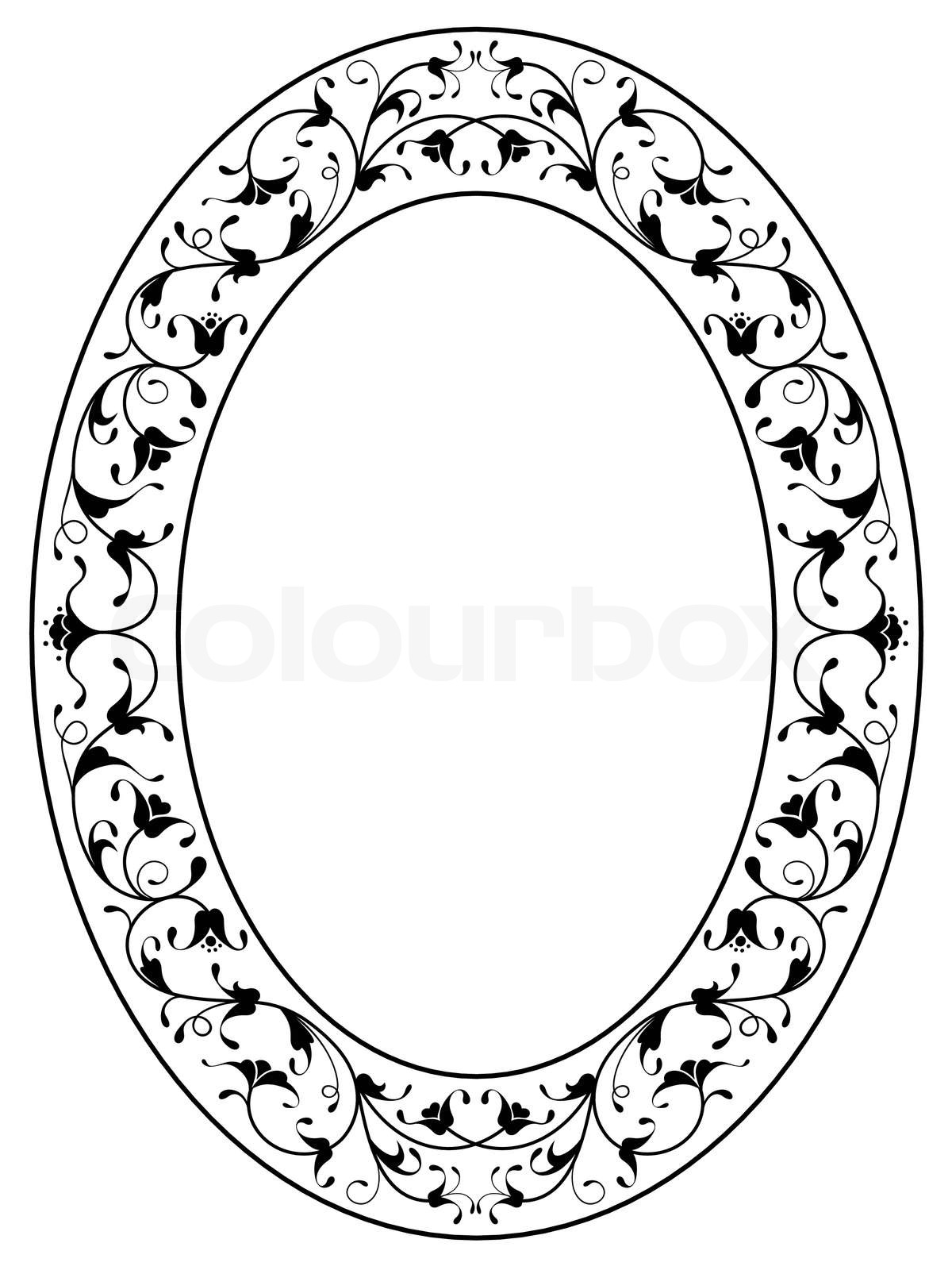 Victorian Oval Frame Vector