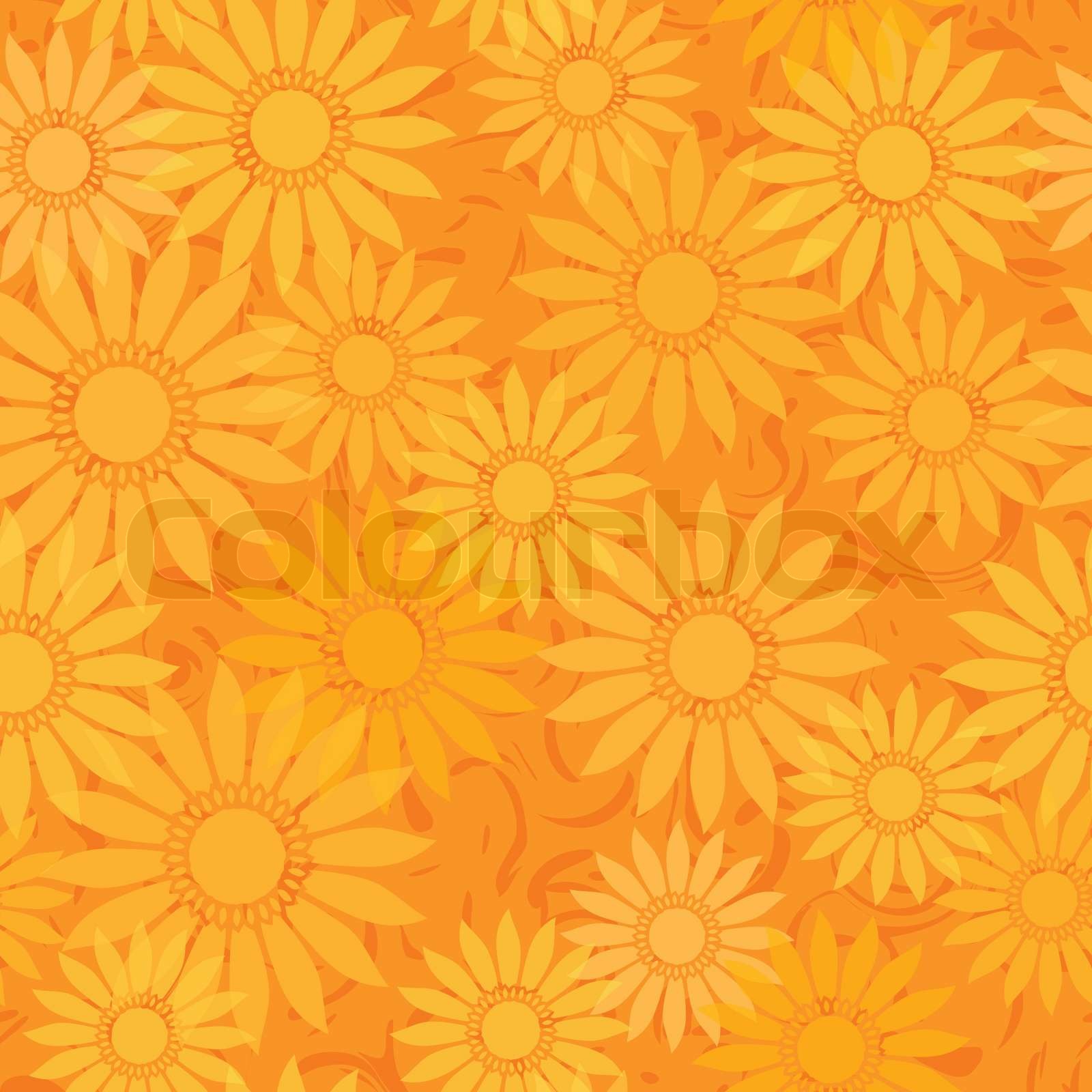 seamless sunflowers pattern background | Stock vector | Colourbox