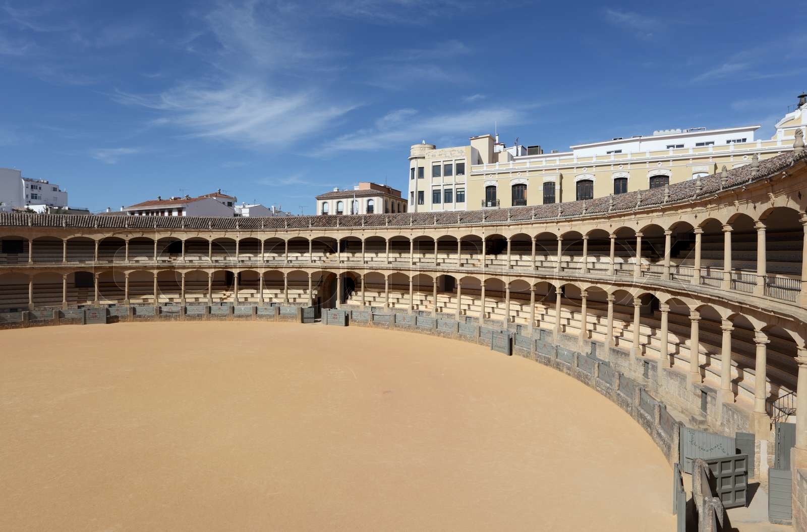 älteste Stierkampfarena Plaza de Toros Spaniens in Ronda, Andalusien ...