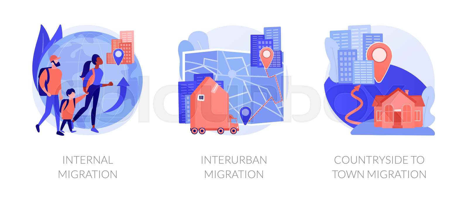 Human migration abstract concept vector illustrations. | Stock vector ...