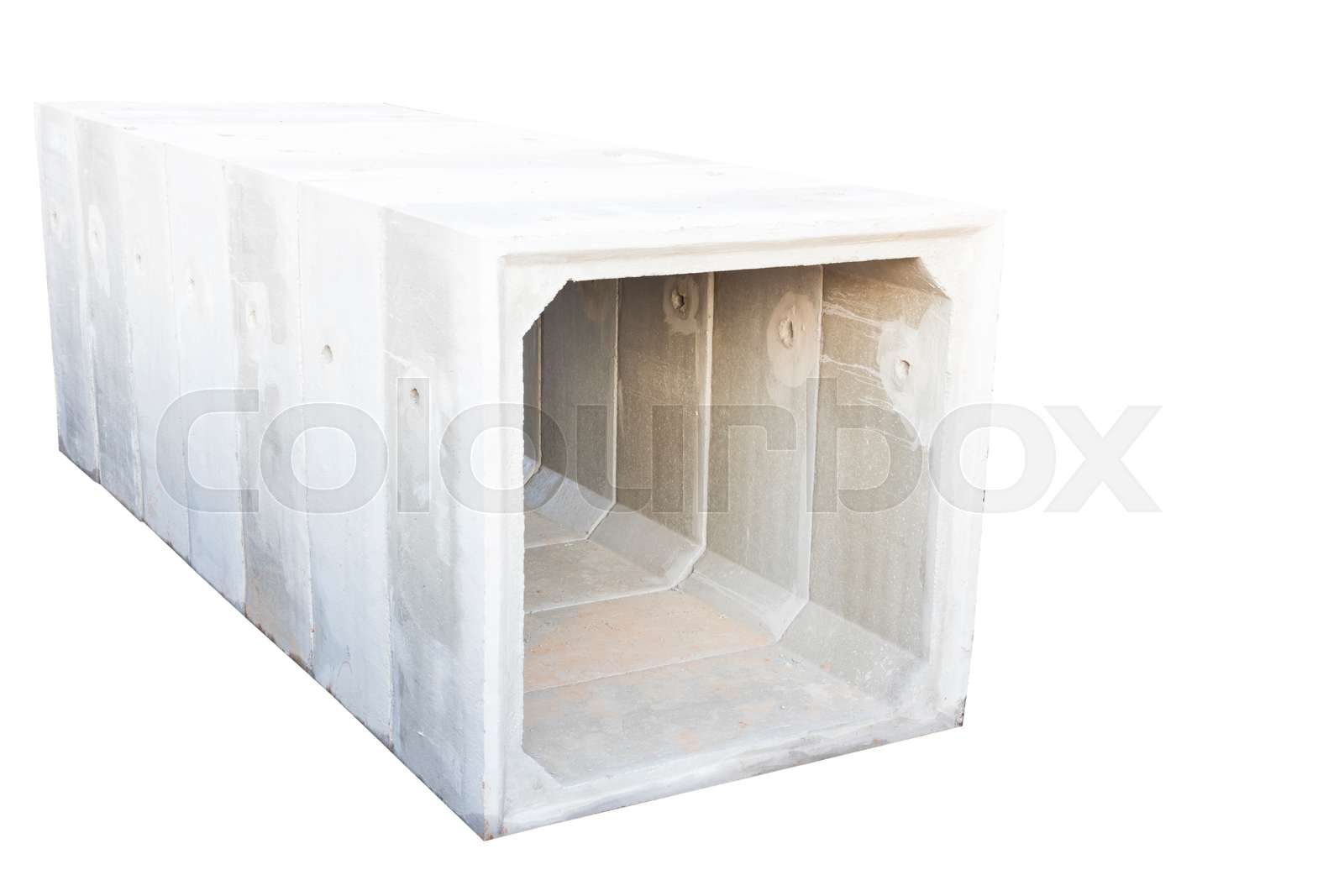 Large size square concrete manholes are installed at construction site ...