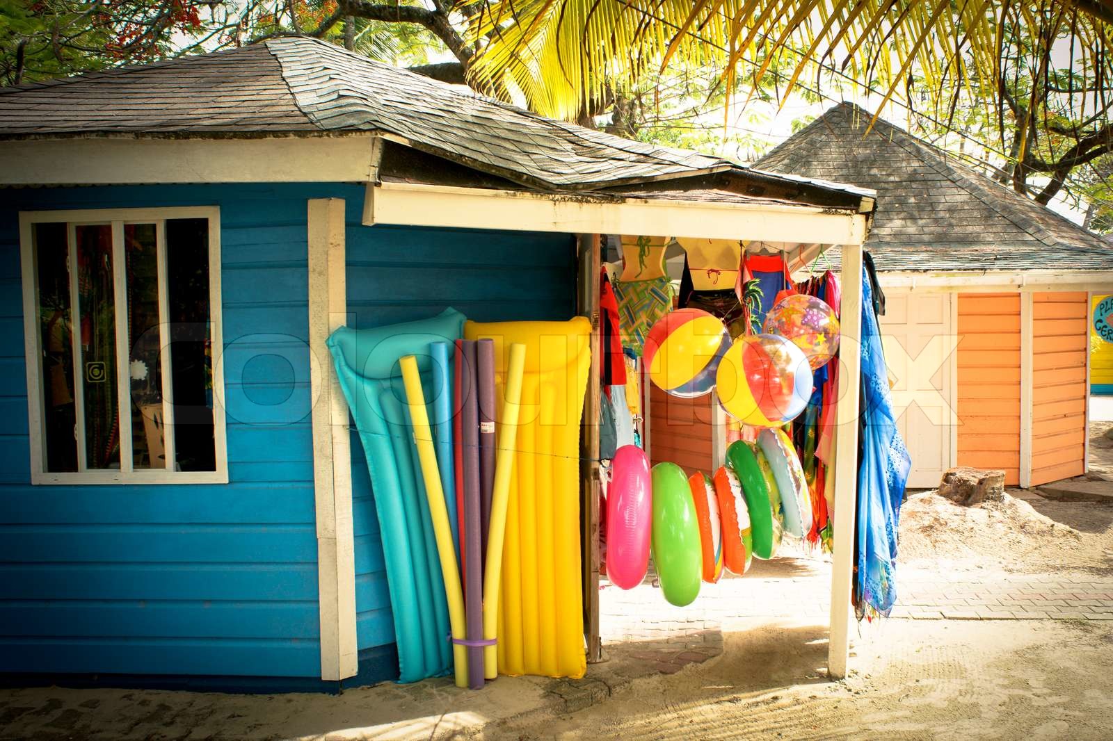 Beach shop in tropical scenery | Stock image | Colourbox