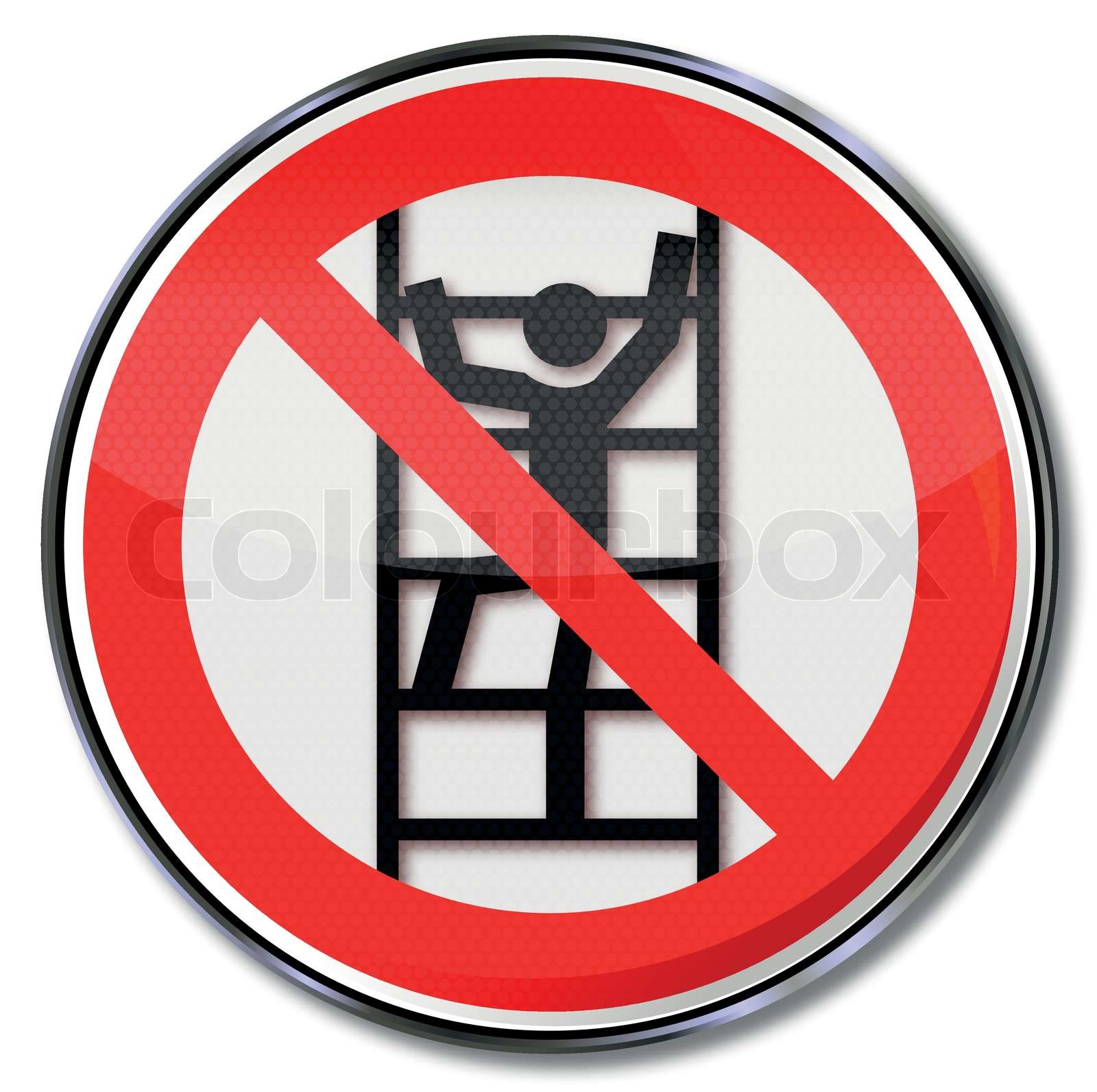 Verbotszeichen Besteigen verboten | Stock-Vektor | Colourbox