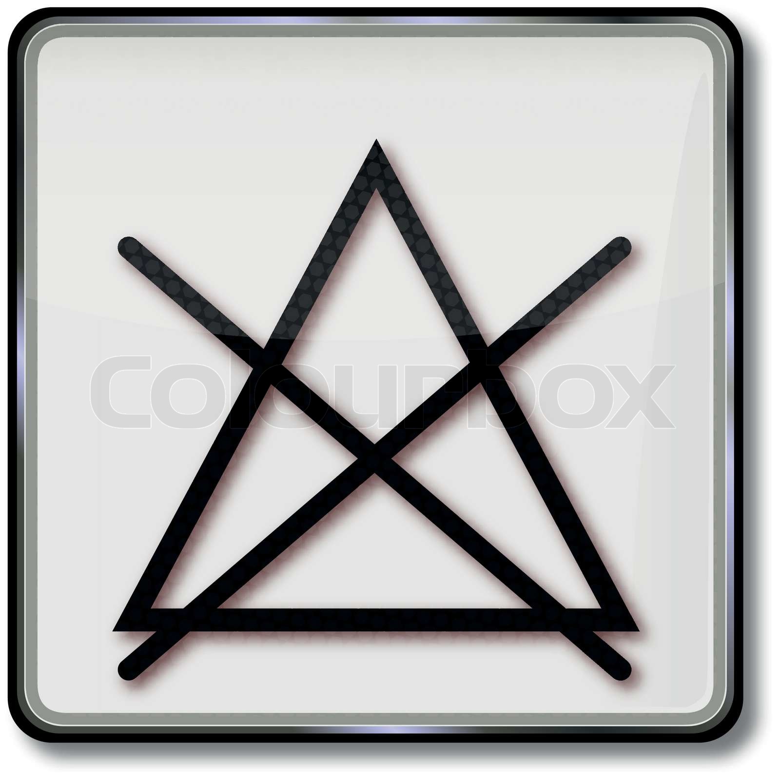 Textilpflegesymbol Nicht bleichen | Stock-Vektor | Colourbox